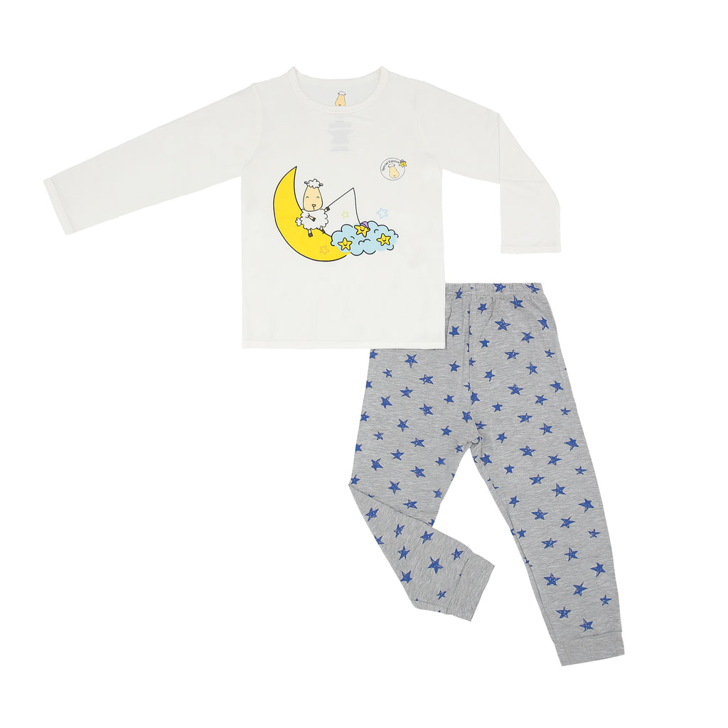 Pyjamas Set Blue Big Sheepz + Grey Checker