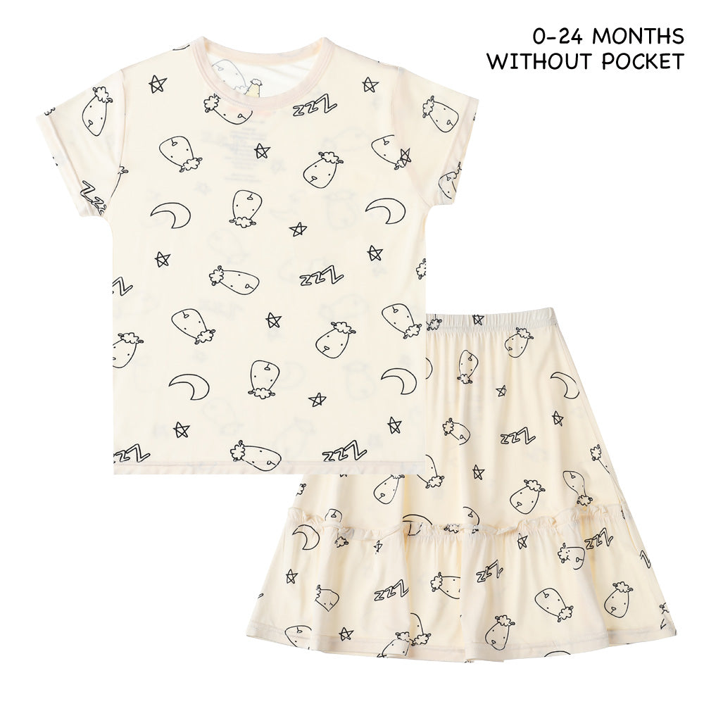 Short Sleeve Shirt Sweet Dreams Baa Baa Yellow + Skirt Sweet Dreams Ba